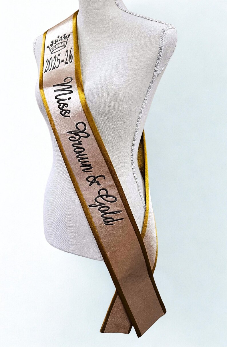 Handcrafted Embroidered Sash for Pageants - Etsy