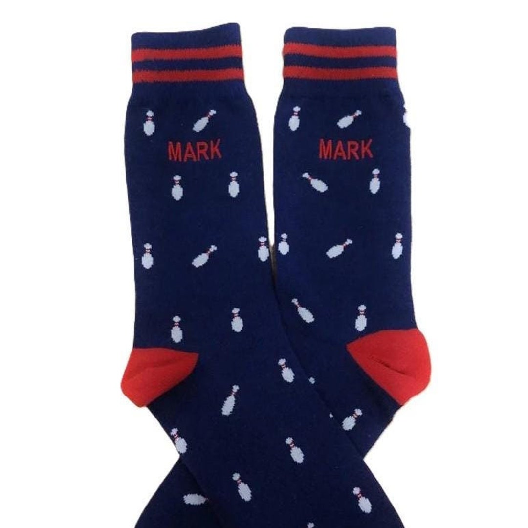 Personalized Mens Bowling Socks: Monogrammed Novelty Gift - Etsy