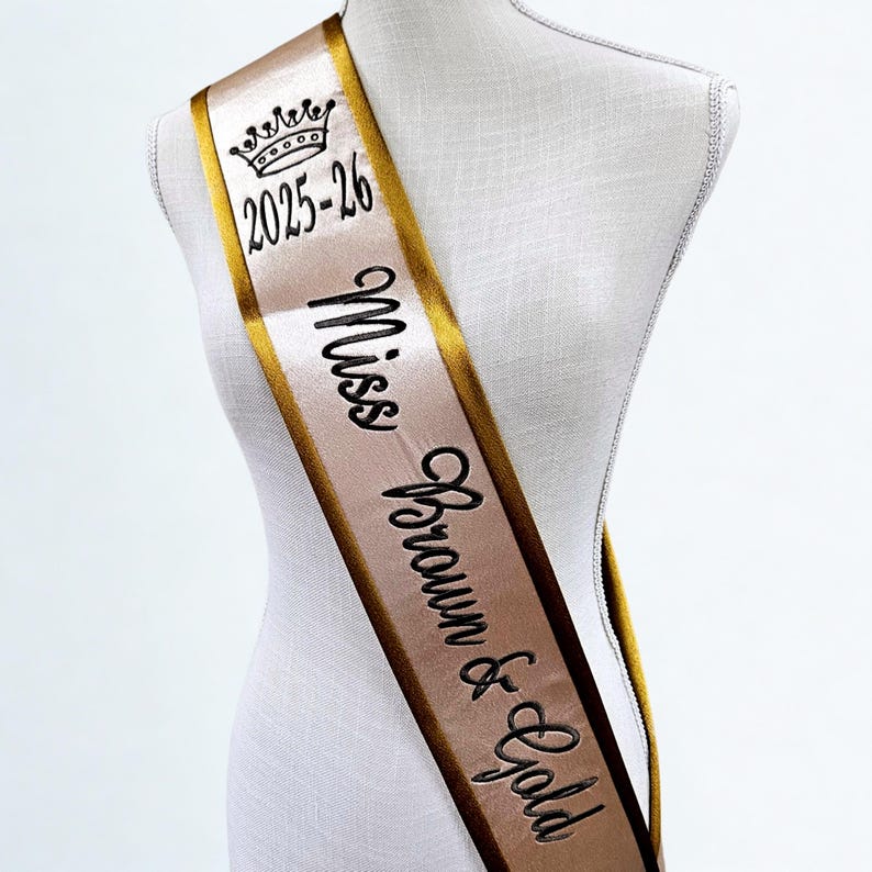 Handcrafted Embroidered Sash for Pageants - Etsy