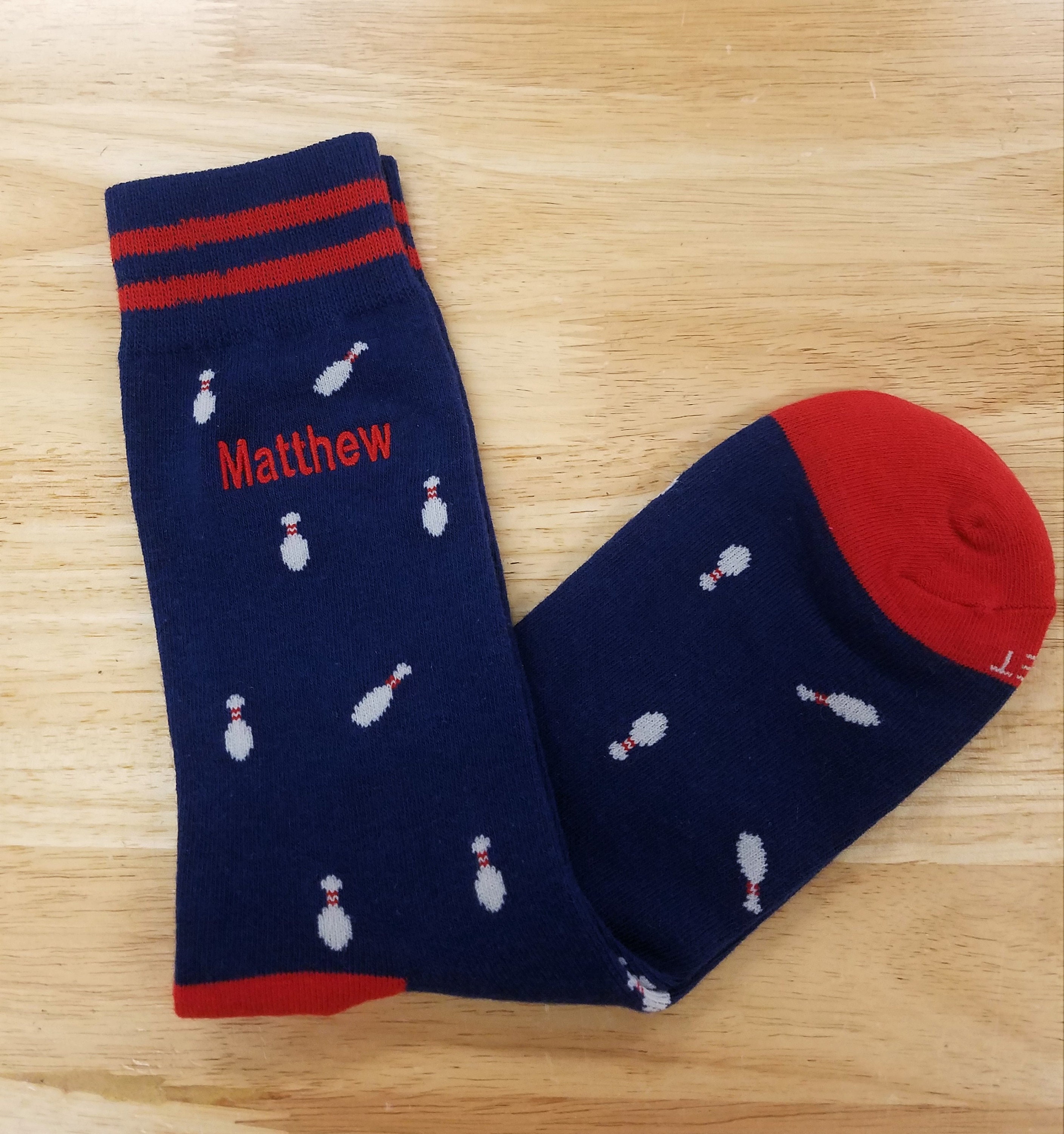 Personalized Mens Bowling Socks: Monogrammed Novelty Gift - Etsy