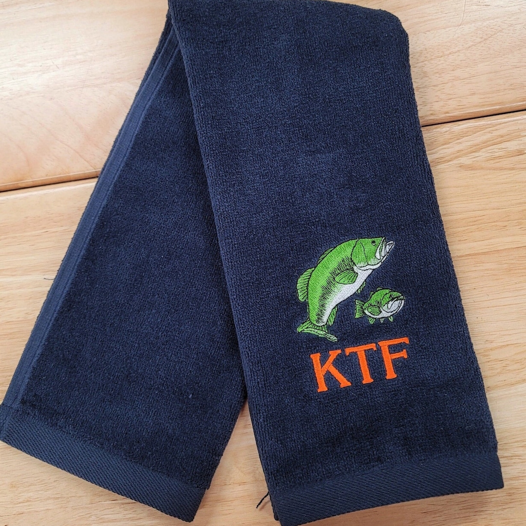 Personalized Sport Towel, Fishing Towel, Monogrammed Fish Towel ...