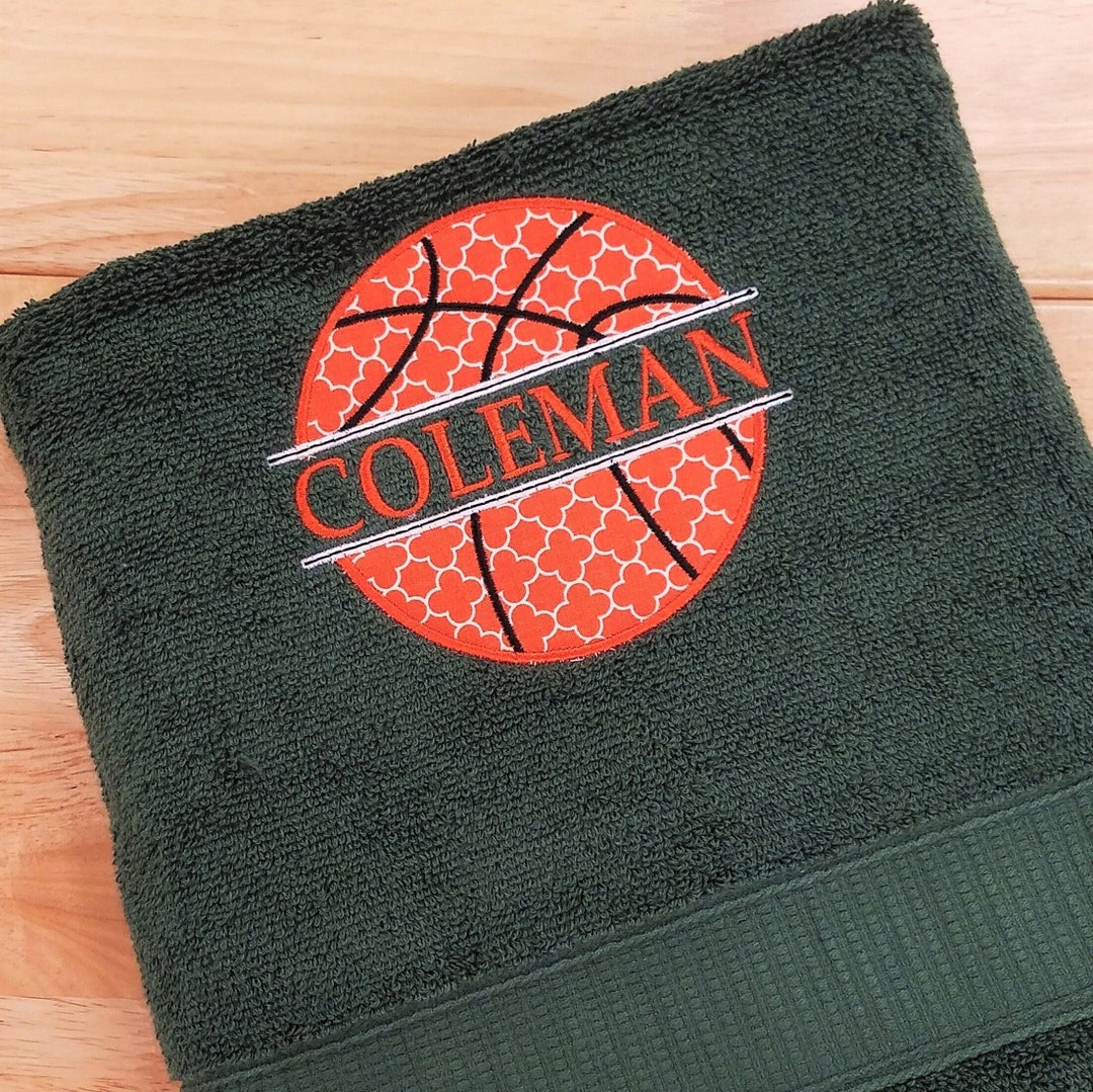 Bath Towel, Personalized Towel, Basketball Towel, Sports Towel - Etsy