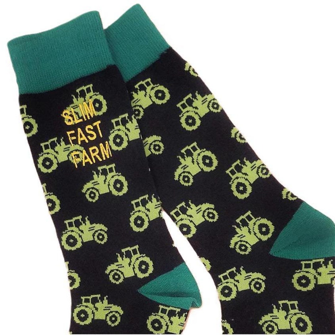 Embroidered Tractor Socks: Men's Novelty Gift, Personalized Socks - Etsy