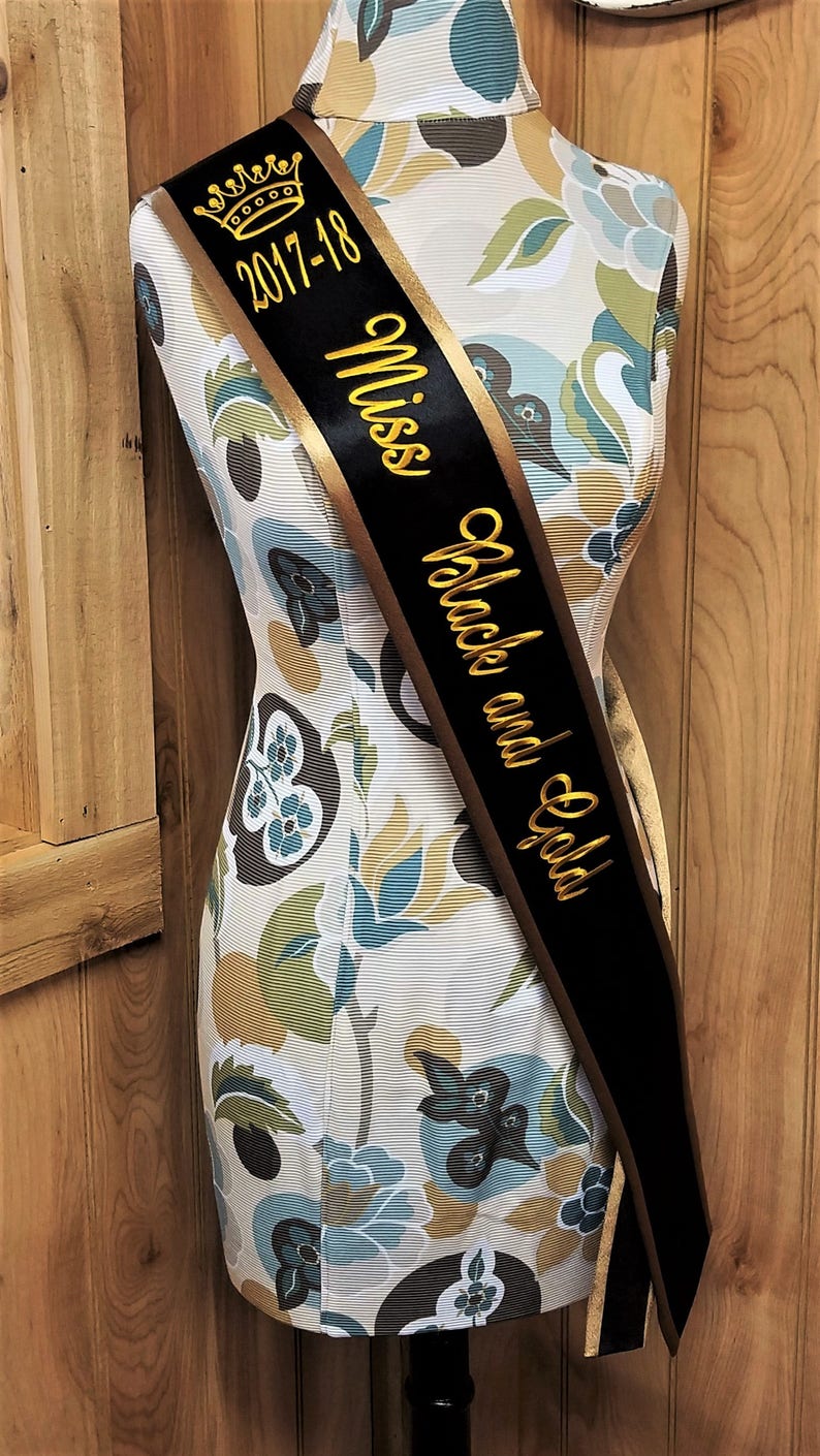 Embroidered Pageant Sash: Custom Satin Queen Sash - Etsy