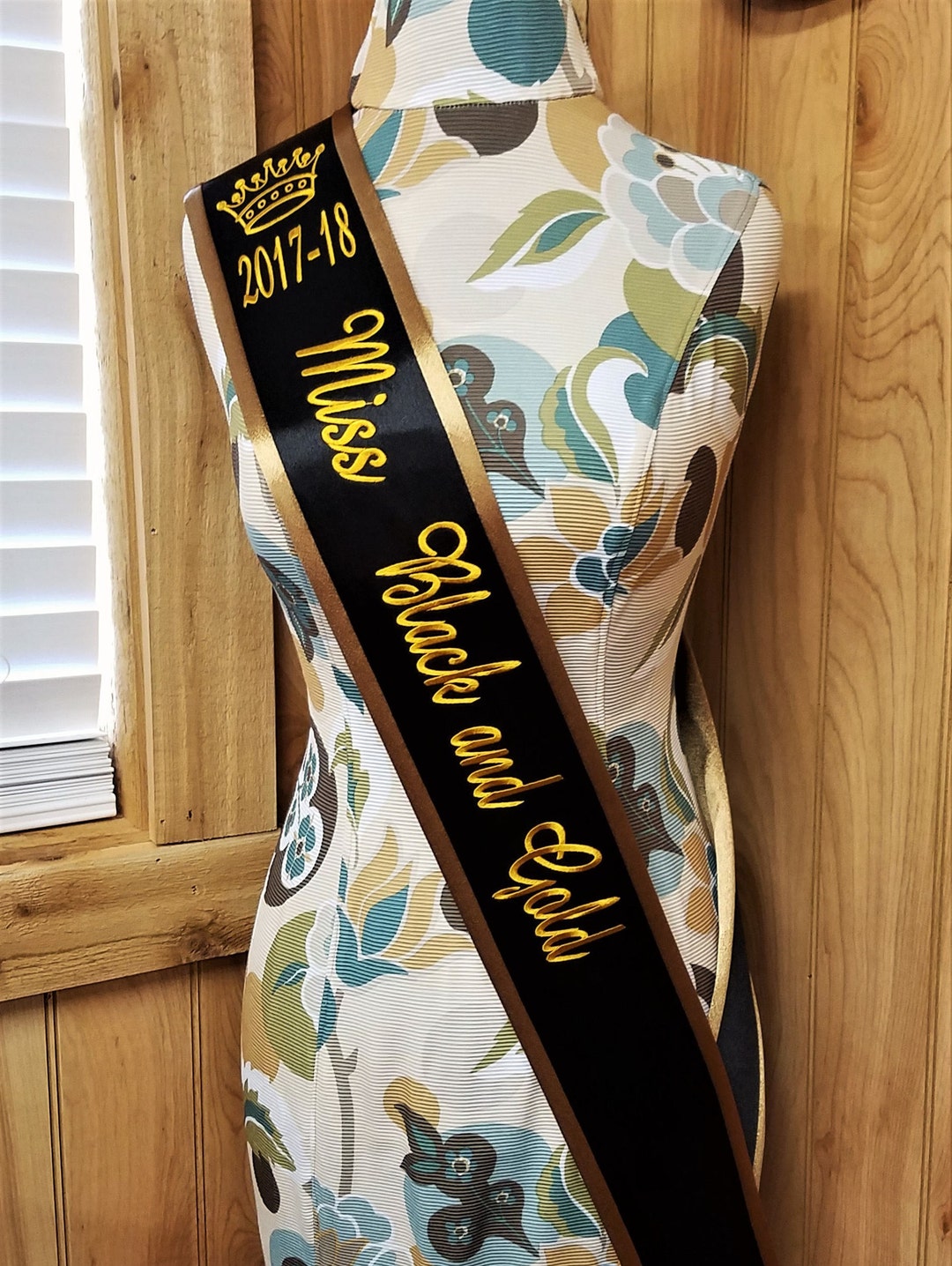 Embroidered Pageant Sash: Custom Satin Queen Sash - Etsy
