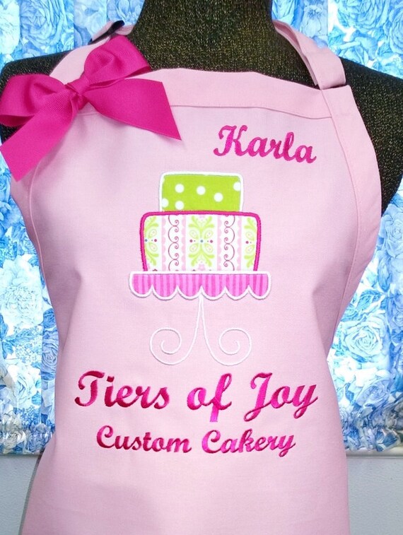 Personalized Apron Cake Apron Bakery Apron Monogrammed | Etsy