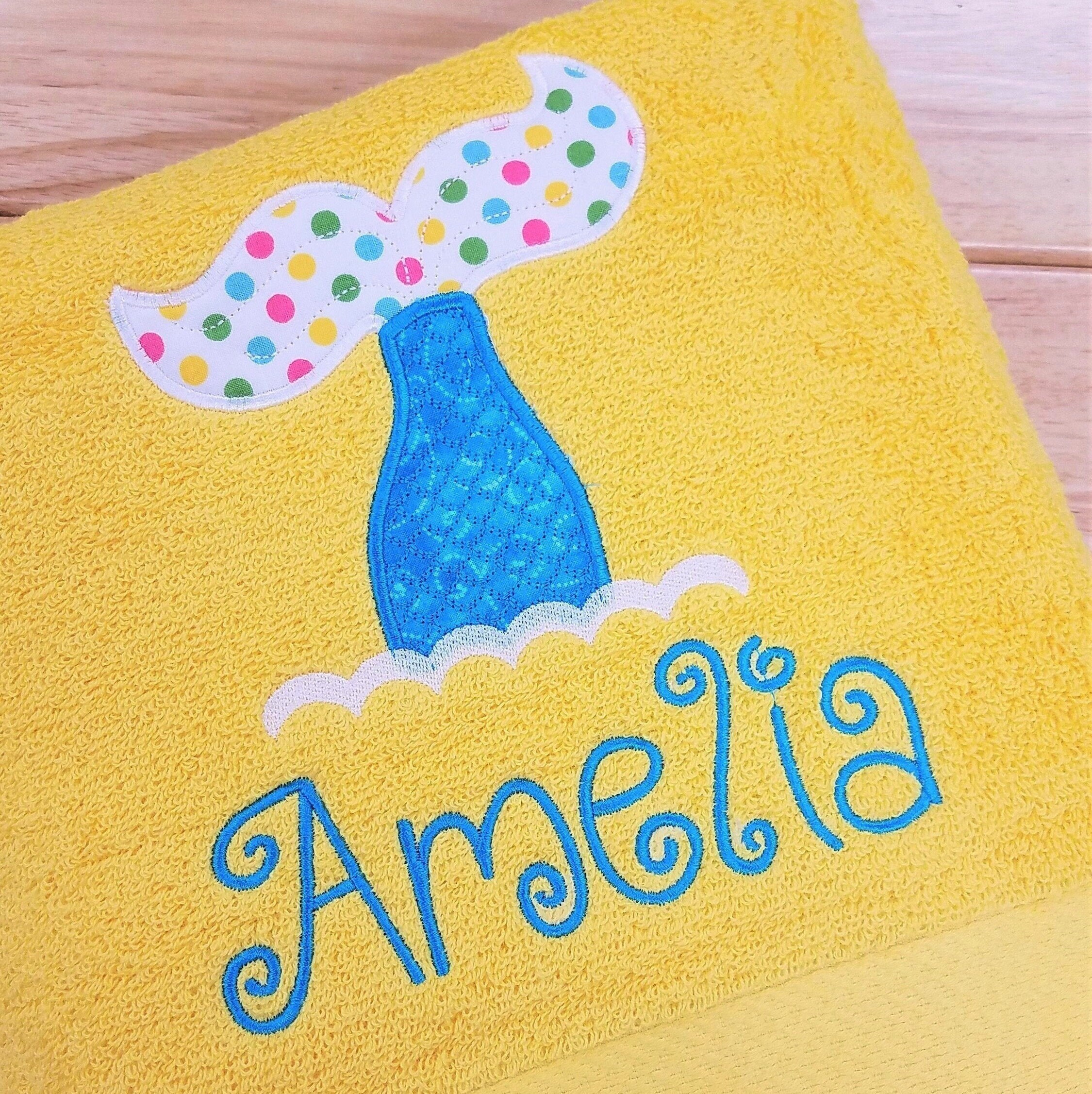 Personalized Mermaid Tail Beach Towel: Ultra-soft Cotton - Etsy