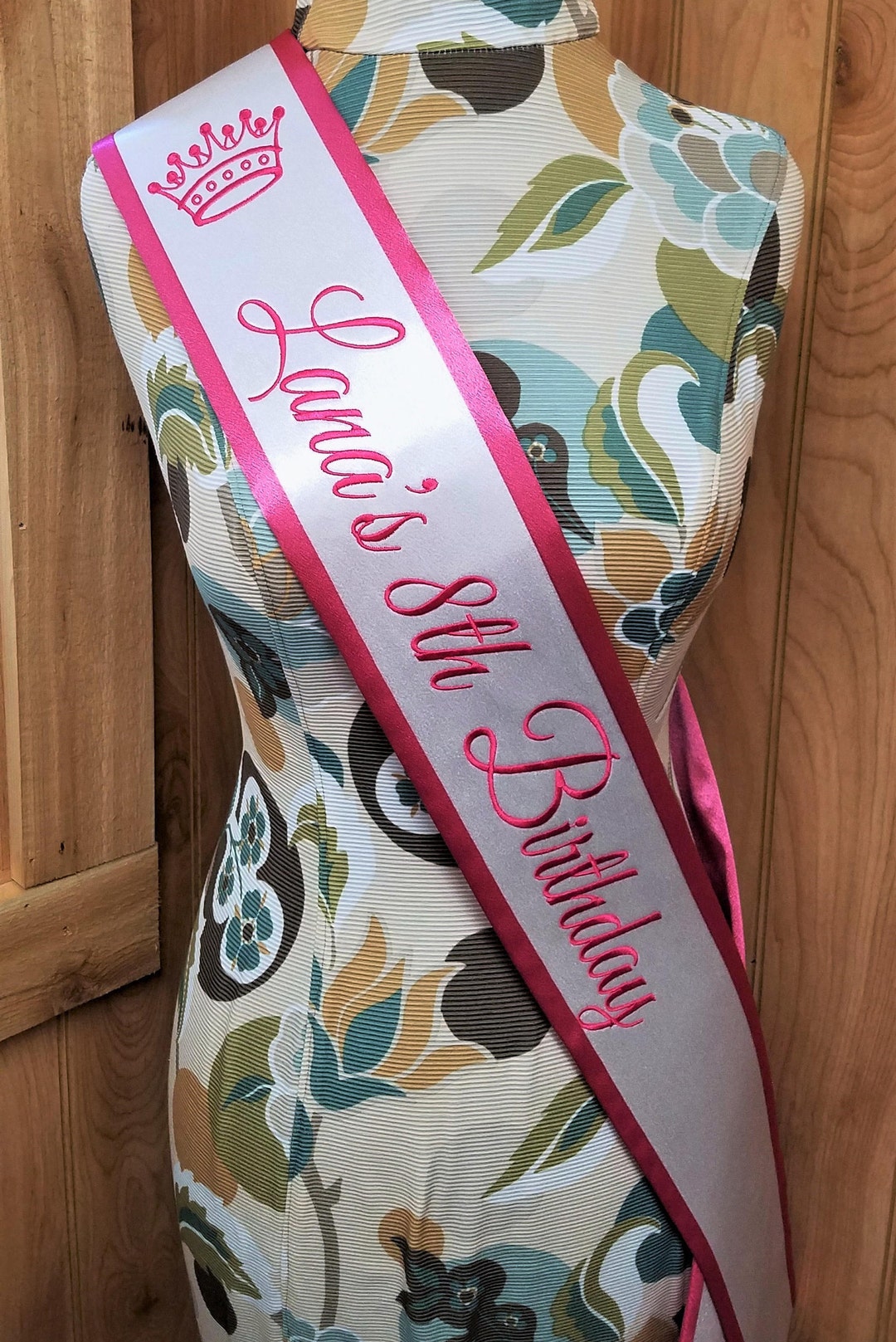 Birthday Sash, Personalized Sash, Monogrammed Sash, Embroidered Sash ...