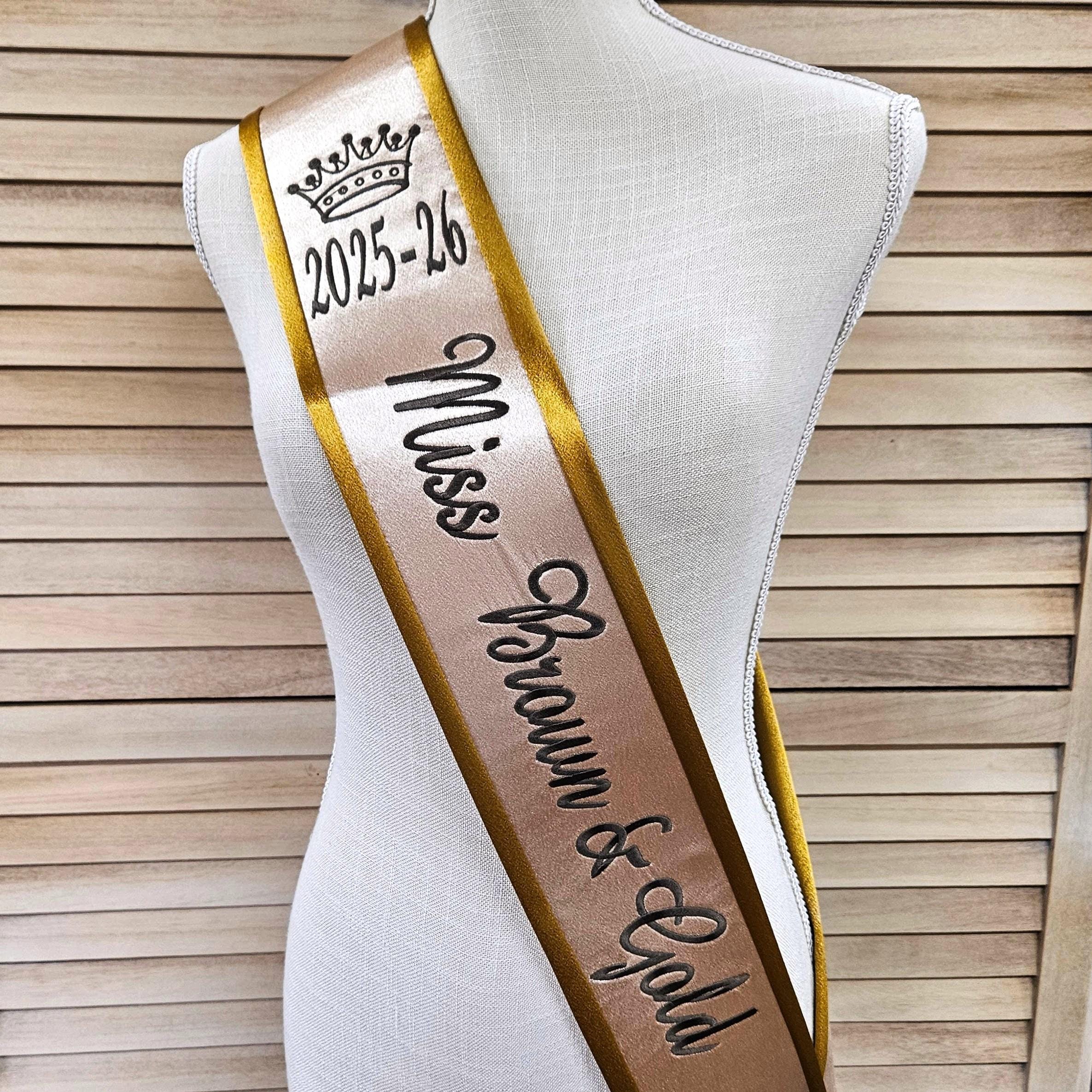 Handcrafted Embroidered Sash for Pageants - Etsy