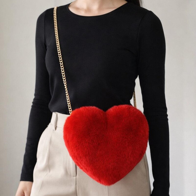 Red Heart Shaped Crossbody - Etsy