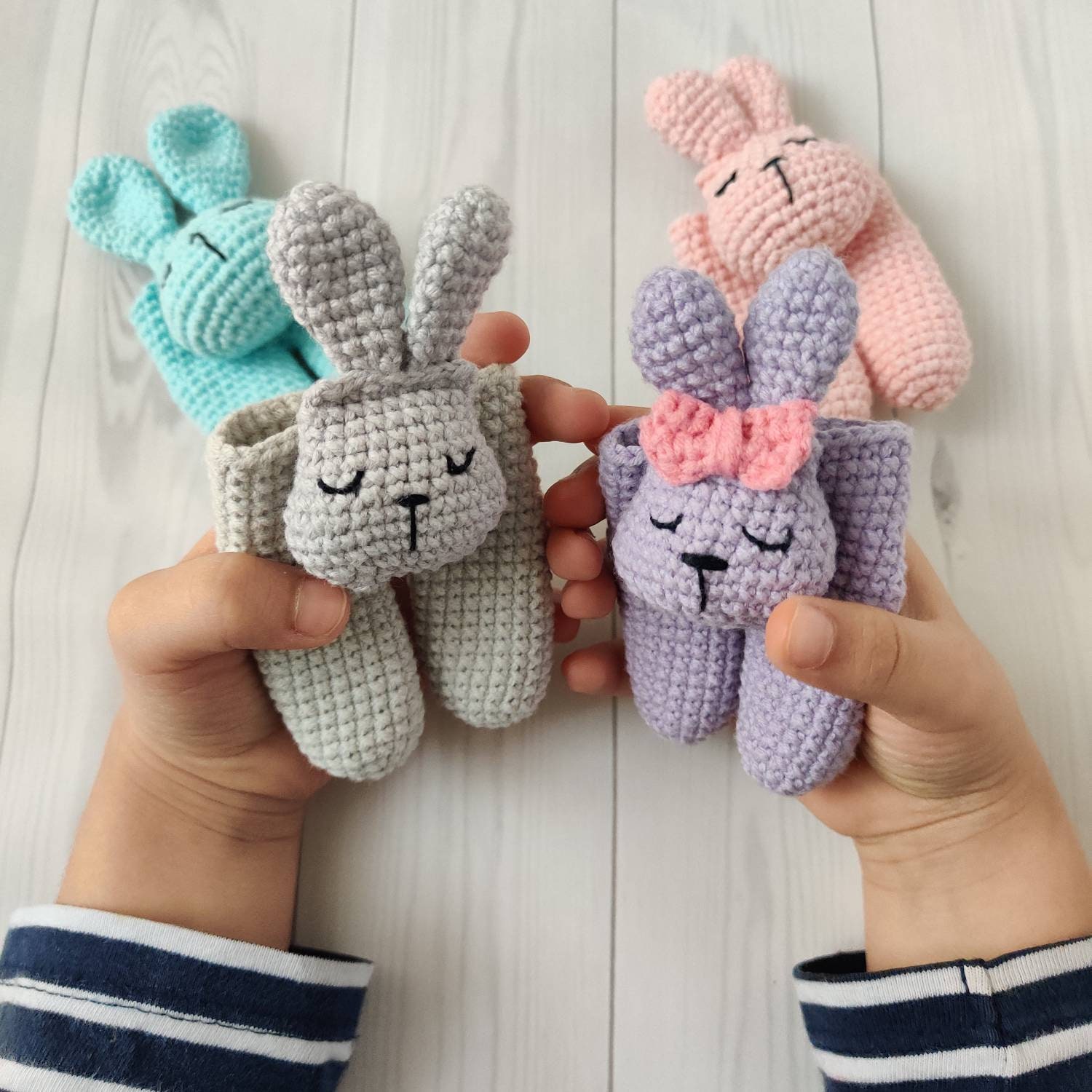 Crochet Pattern: Two Finger Puppets - Bunny (instant Download) - Etsy