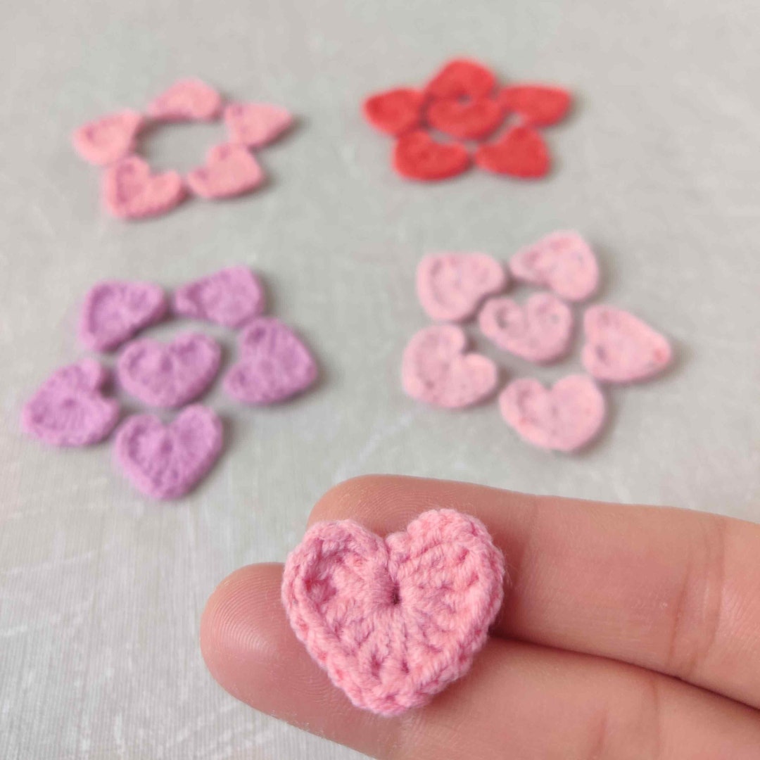 Applique: Crochet Heart, Decorative Motif for Crafts, Cardmaking ...