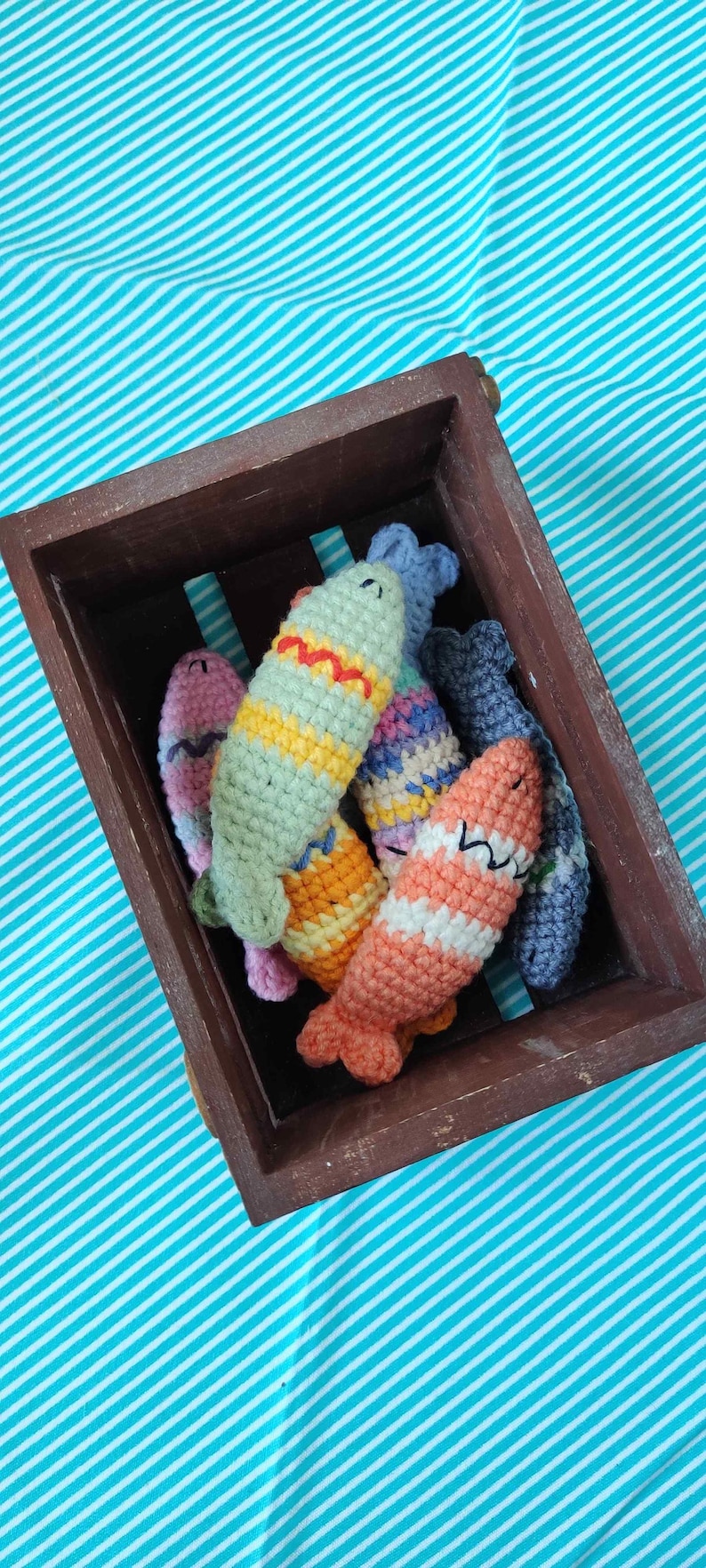 Crochet Worry-less Click Clack Fish Pattern: Pocket Pet, Worry Doll ...