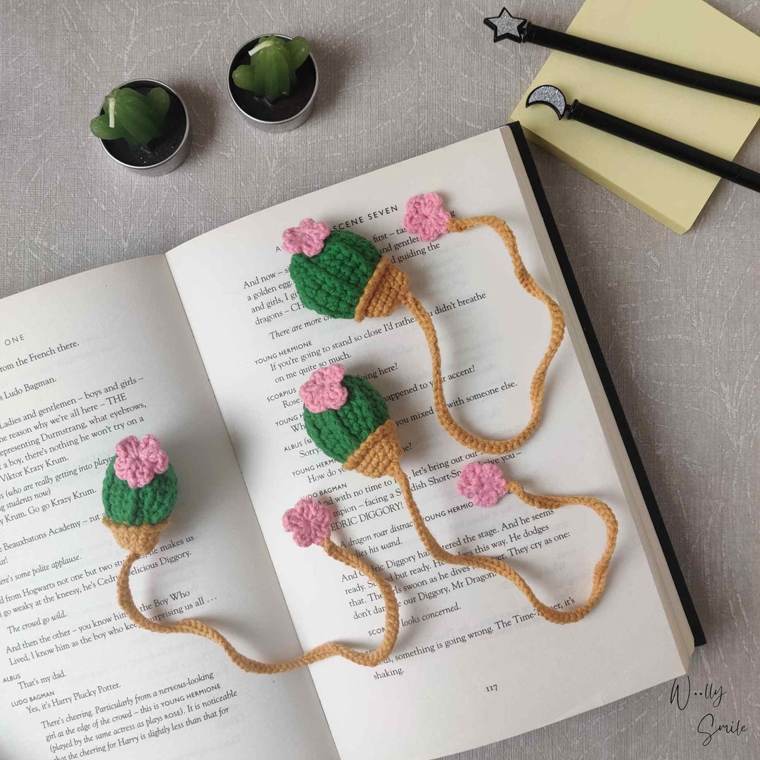 Crochet Pattern: Cactus Bookmark, Reading Tracker, Book Lover Gift ...