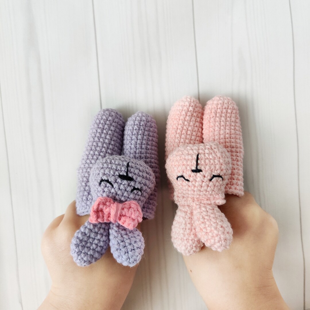 Crochet Pattern: Two Finger Puppets - Bunny / PDF Digital Download - Etsy