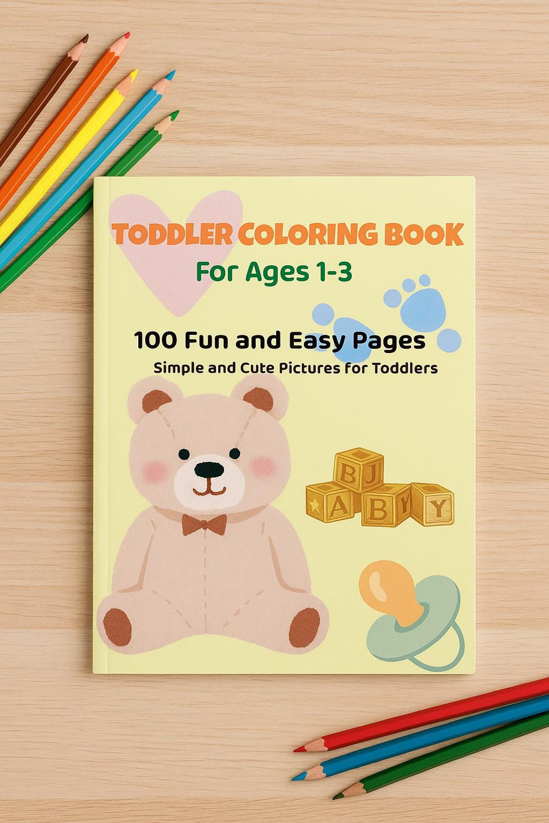Toddler Coloring Book Ages 1-3 / 100 Easy Printable Pages / Simple and ...