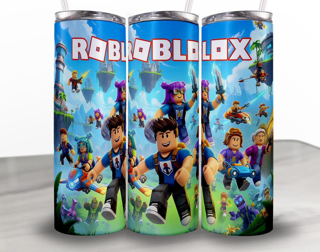 Inspired Game Roblox Tumbler Wrap 20oz Png Wrap , Cartoon Characters ...
