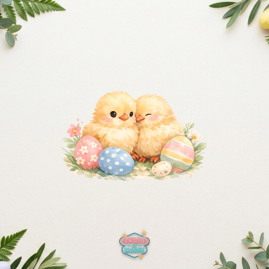 Easter Chicks PNG, Cute Baby Chicks With Easter Eggs Clipart ...