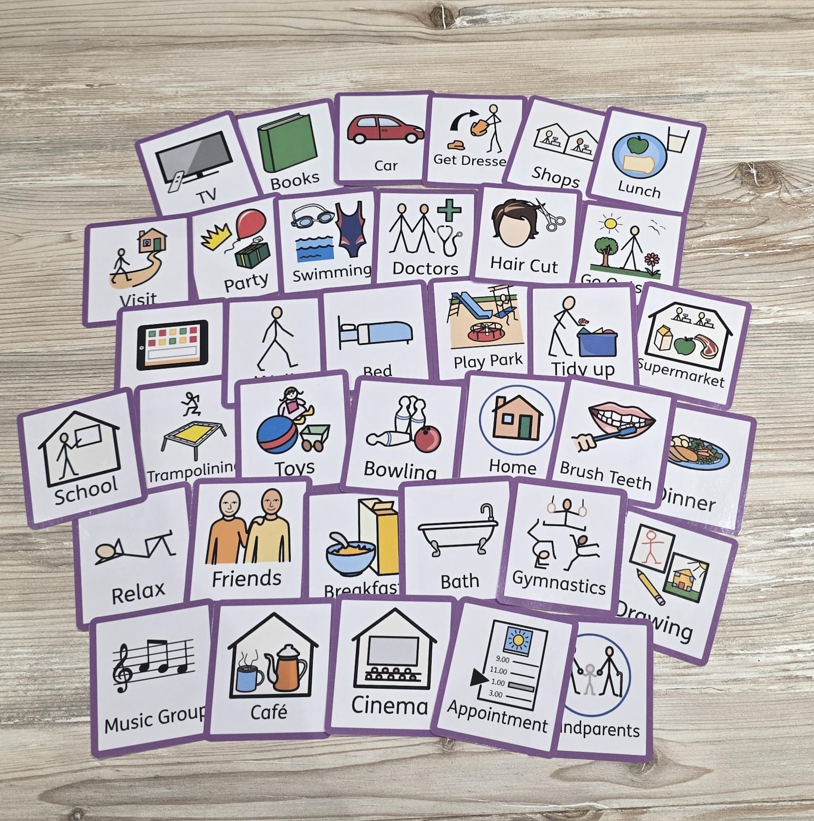 36 Picture Communication Cards I Visual Support Cards I Pecs Style ...