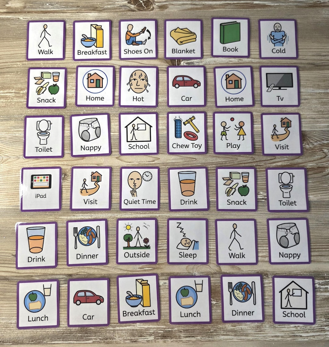 36 Customised Communication Cards - Personalised Visual Aids for Autism ...