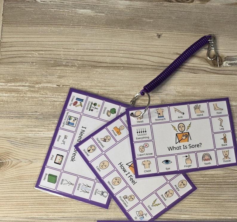 3 Mini Communication Boards - Emotion Board, Pain Chart - Autism ...