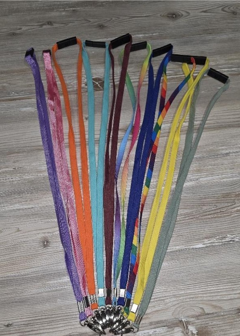 Customised Tabbed Picture Communication Lanyard - Choose Lanyard Colour ...