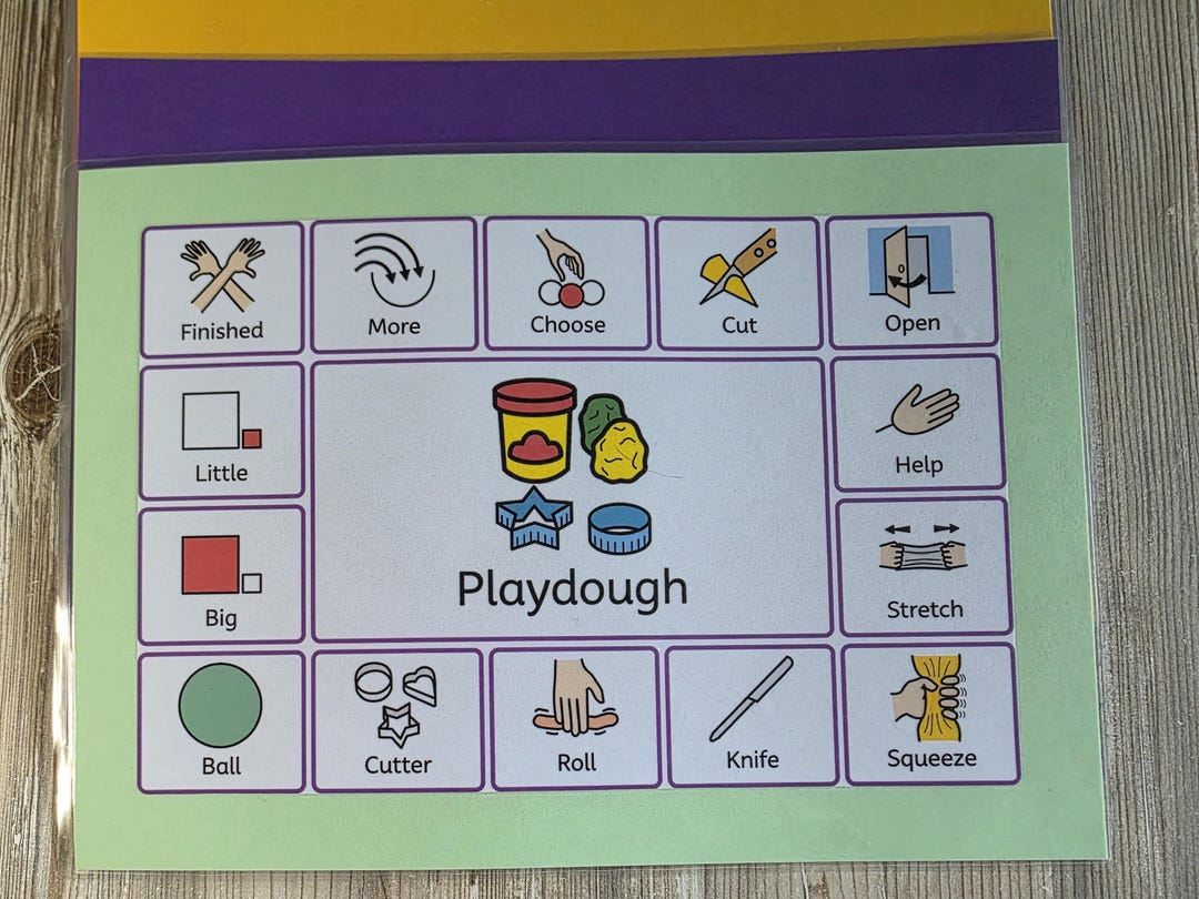 Playdough Communication Board - Choose Background Colour I Visual ...