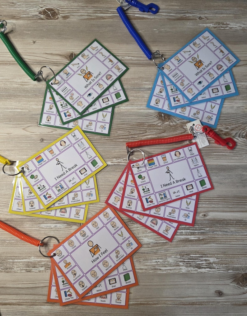 3 Mini Communication Boards - Emotion Board, Pain Chart - Autism ...