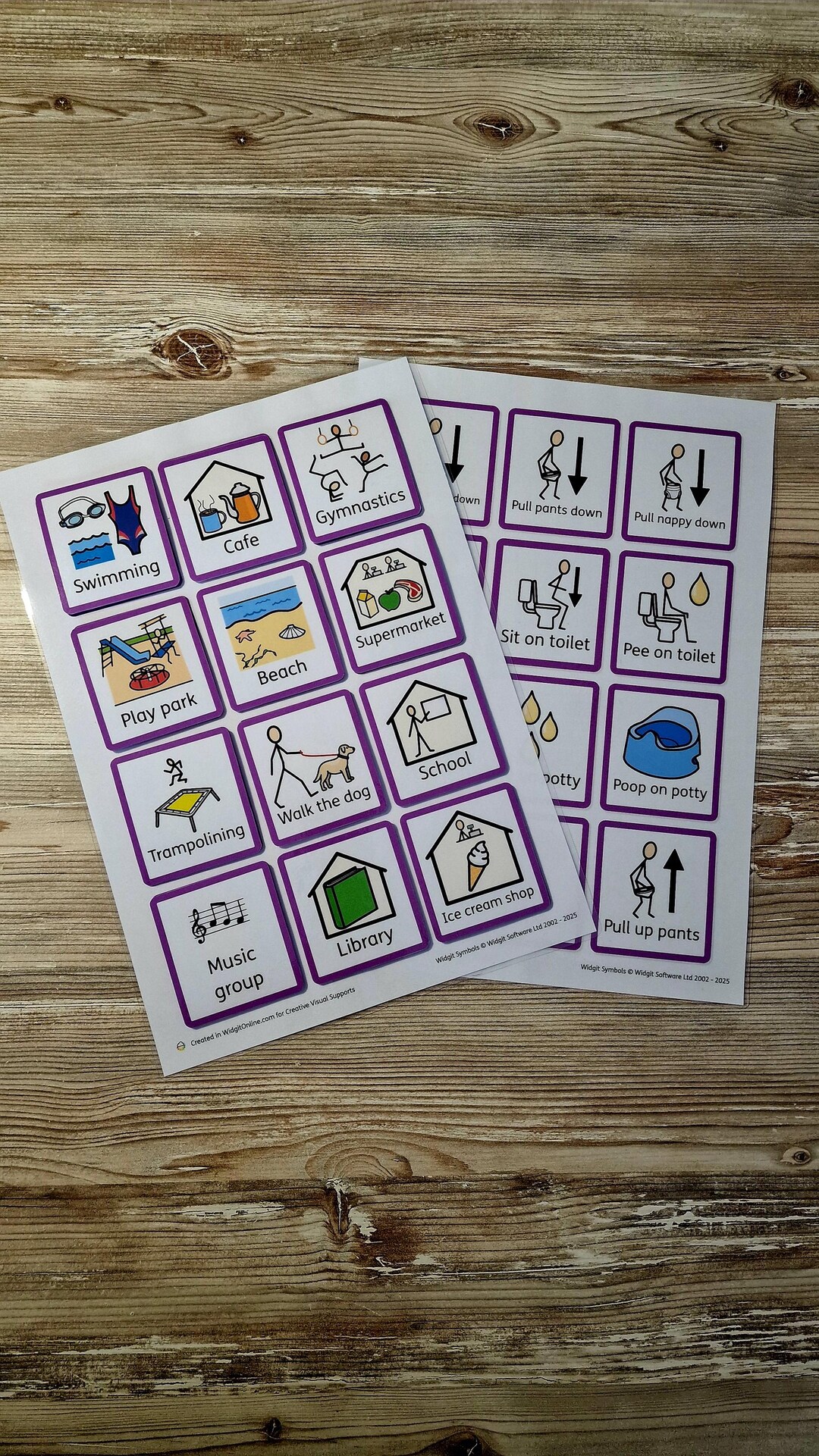 Custom Visual Symbol Cards With VELCRO® - Autism Communication - Etsy UK