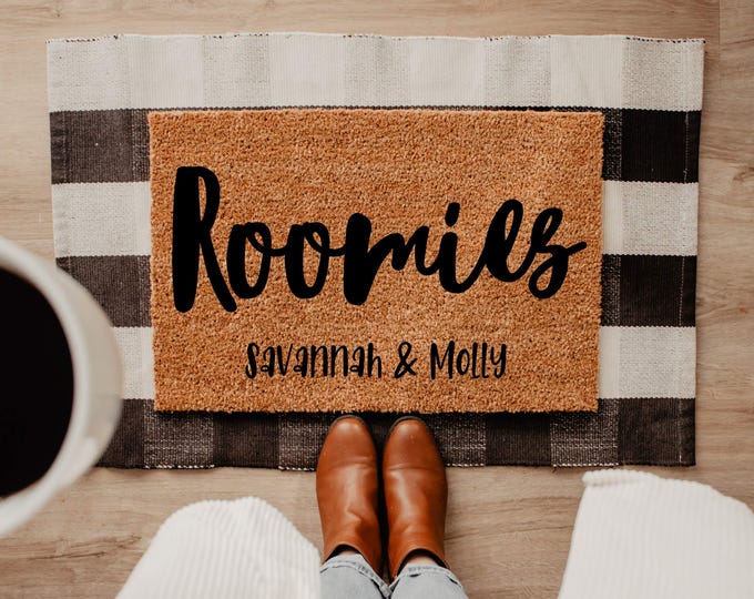 Dorm Welcome Mat | Personalized Roommate Welcome Rug With Names for ...