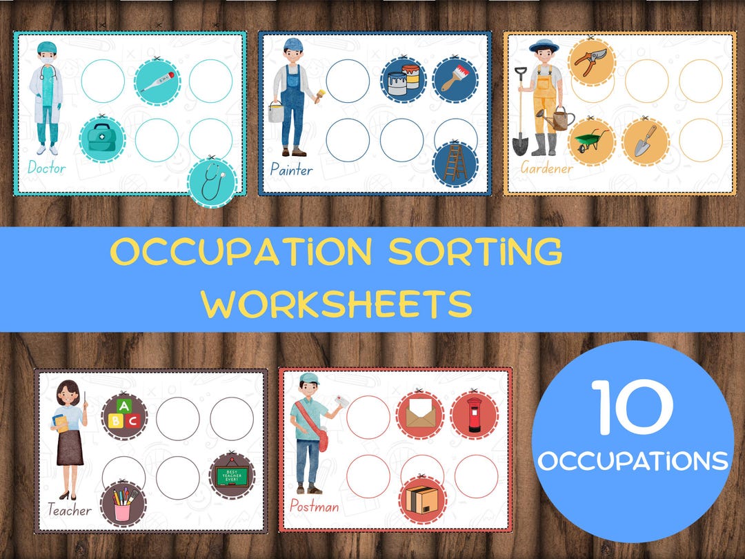 Occupation Sorting Worksheets - Etsy