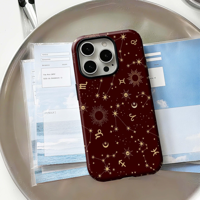 Retro Mysterious Astrology Theme Phone Case,golden Symbols,star Trails ...