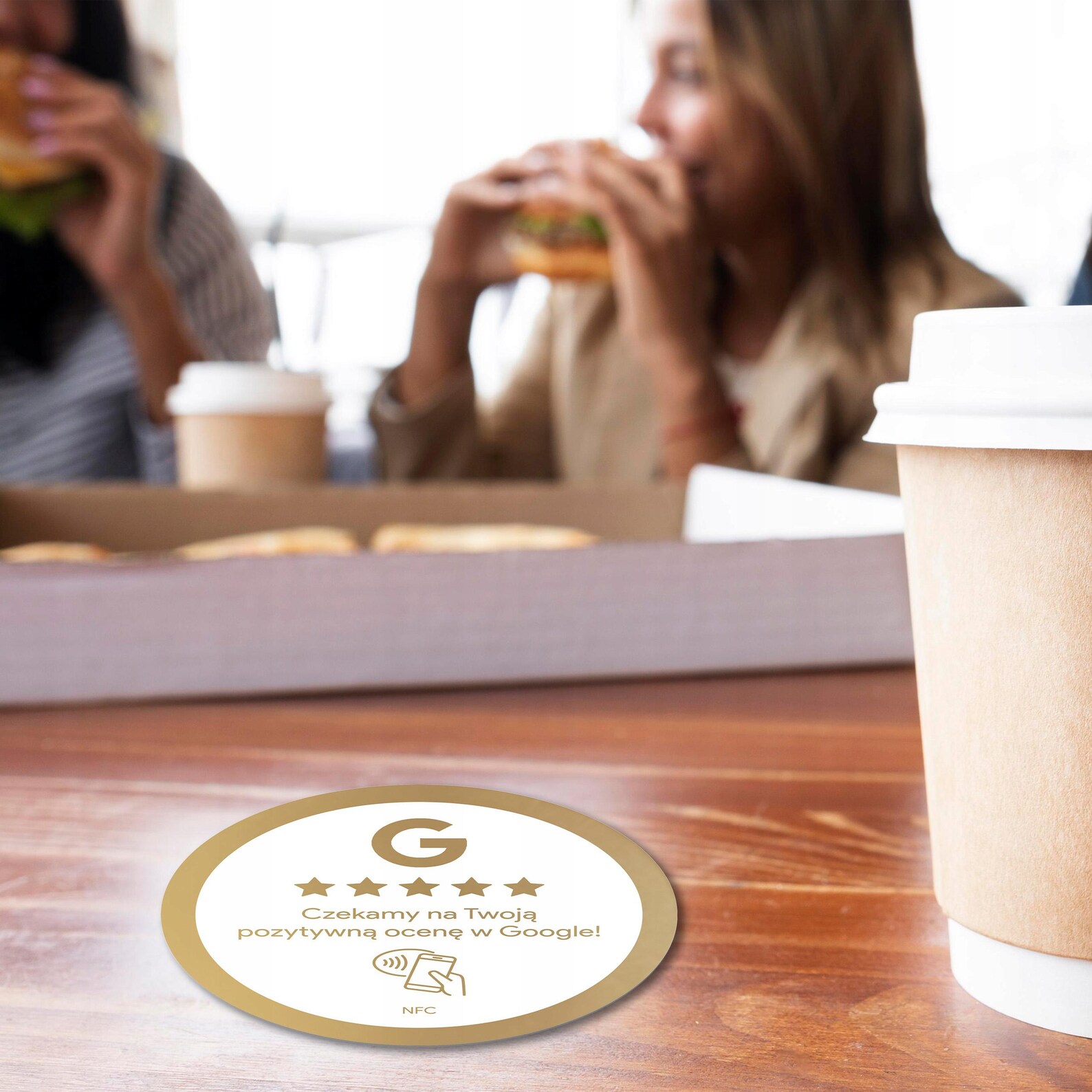 NFC Google Review Stickers 5.5 Cm – Tap to Review Tags for Restaurant ...