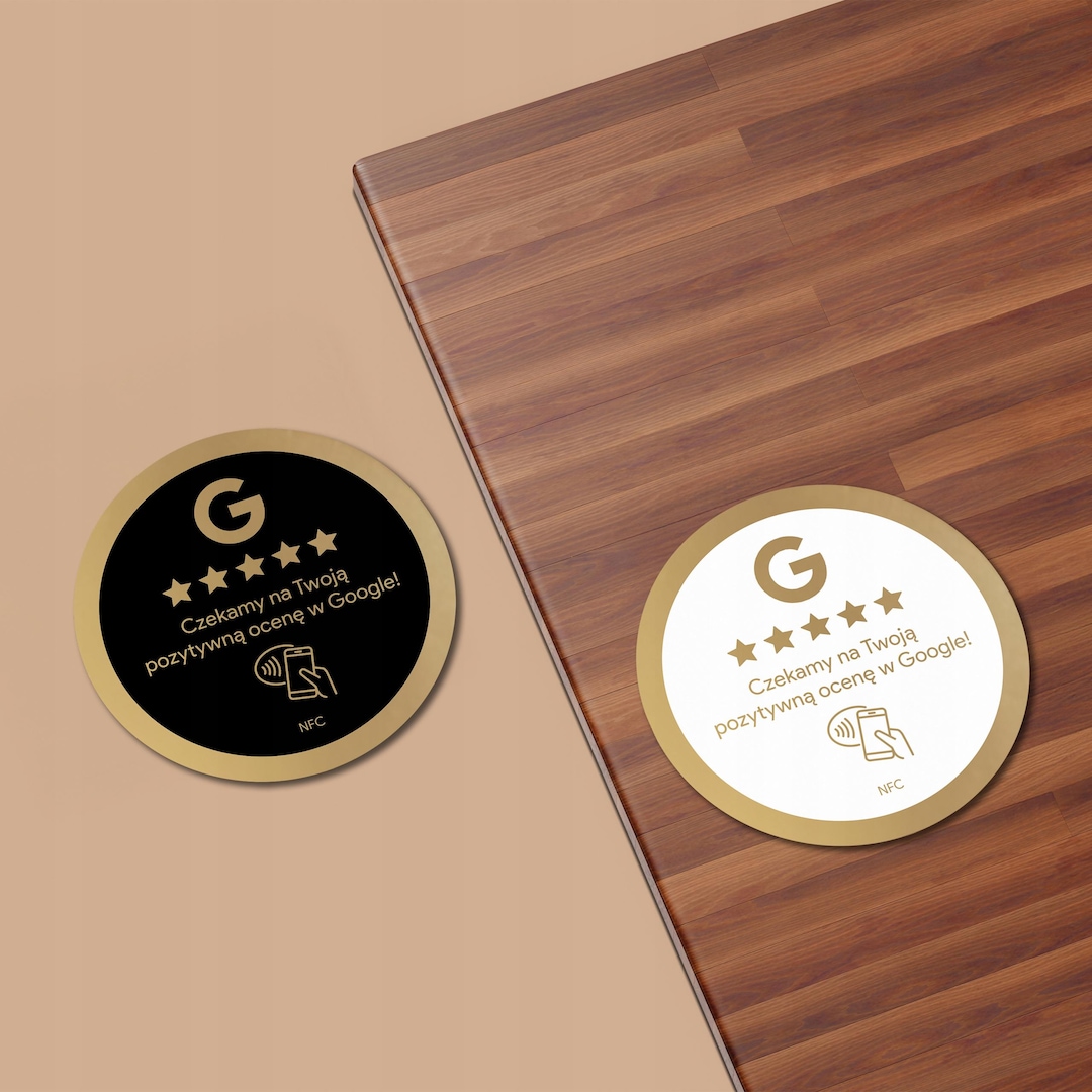 NFC Google Review Stickers 5.5 Cm – Tap to Review Tags for Restaurant ...