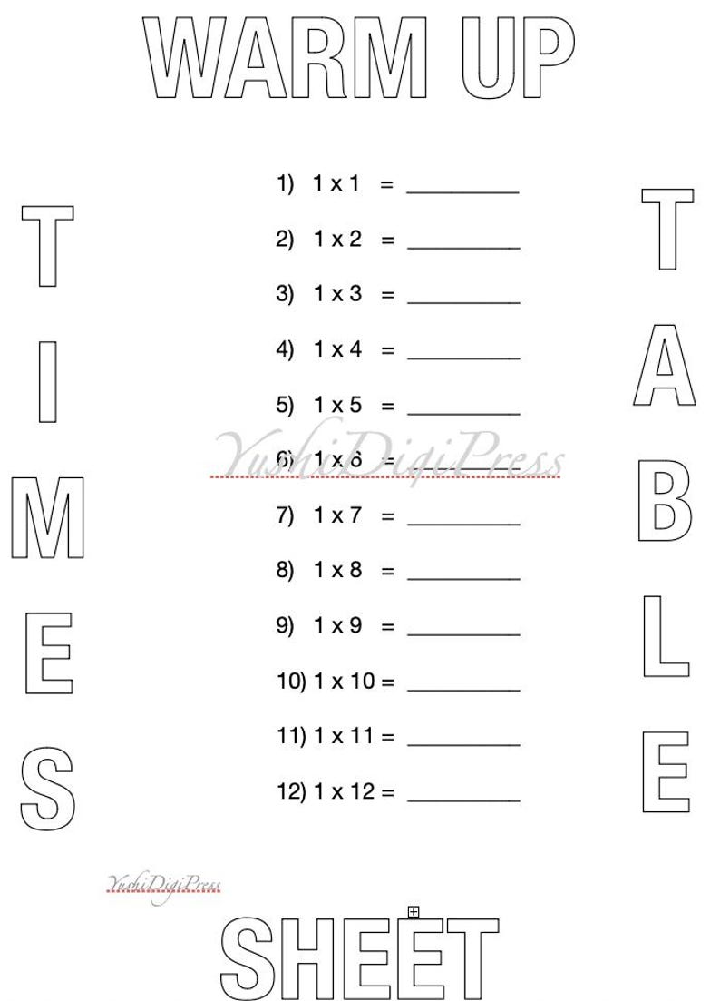 Fun 10–20 Minute Daily Times Tables Practice – Printable Workbook (6-9 ...