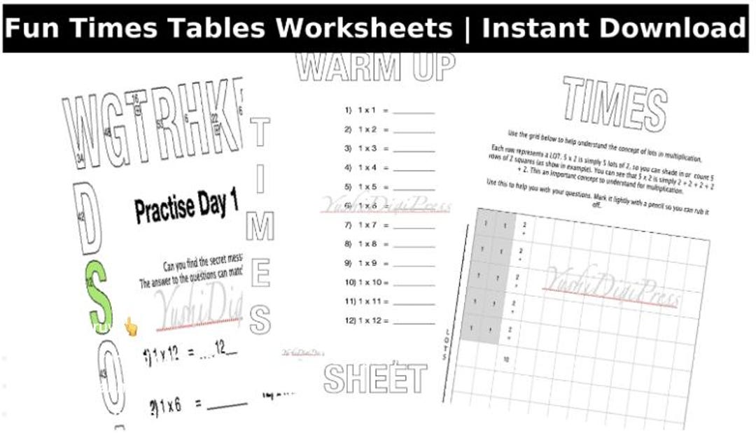 Fun 10–20 Minute Daily Times Tables Practice – Printable Workbook (6-9 ...