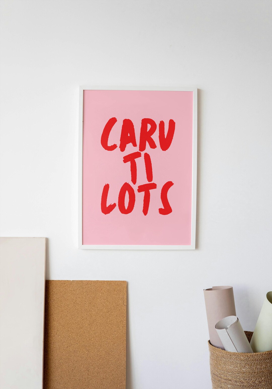 Caru Ti Lots - Illustrated Welsh Print | Welsh Wall Art | Minimalist ...