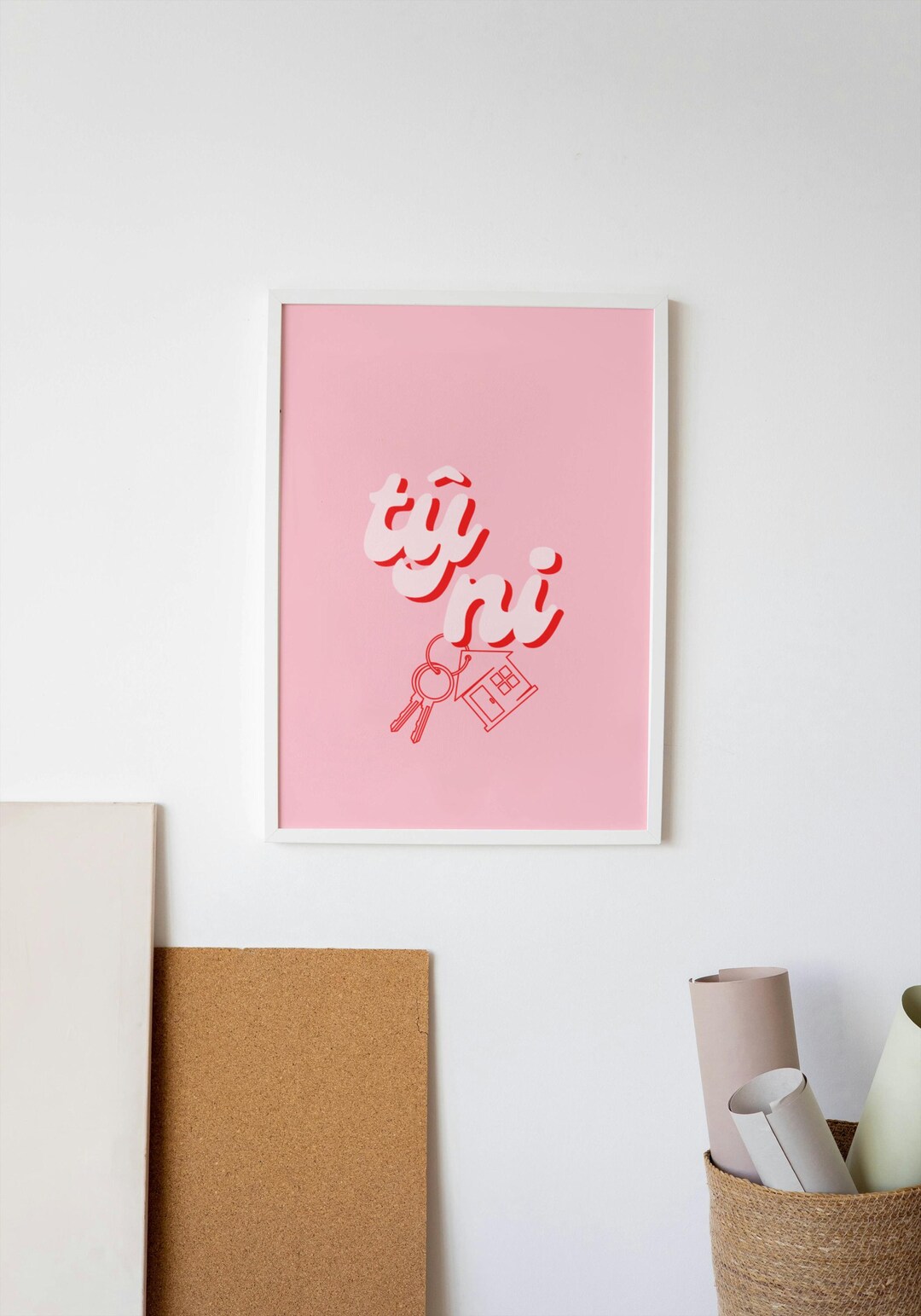 Ty Ni - Illustrated Welsh Print | Welsh Wall Art | Minimalist Welsh ...