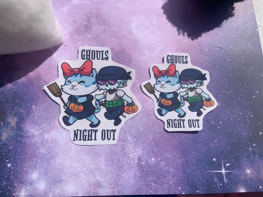 Ghouls Night Out Sticker| Cute Friends- Halloween Trick or Treat ...