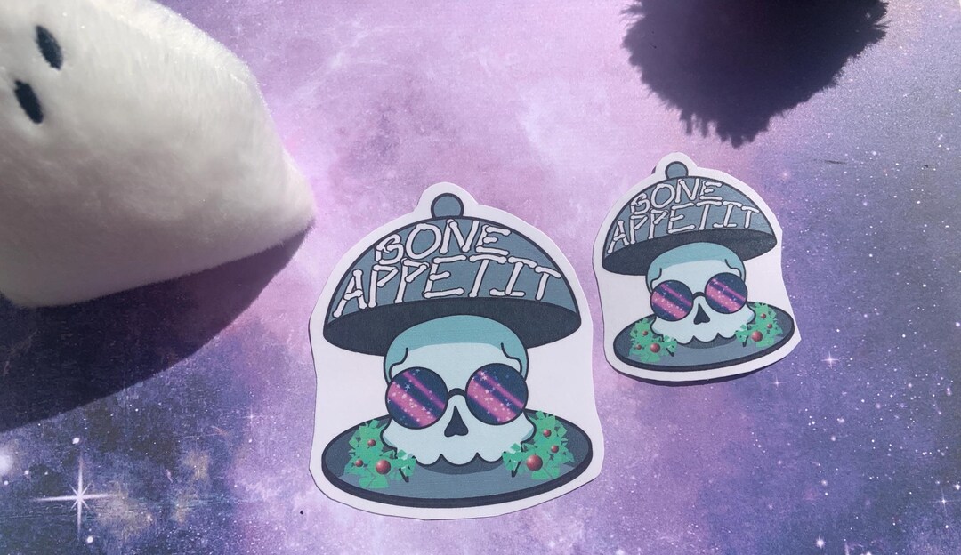 Bone Appetit Sticker: Funny Skeleton Glossy Vinyl Sticker Stanley - Etsy