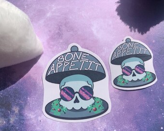 Bone Appetit Sticker: Funny Skeleton Glossy Vinyl Sticker Stanley - Etsy