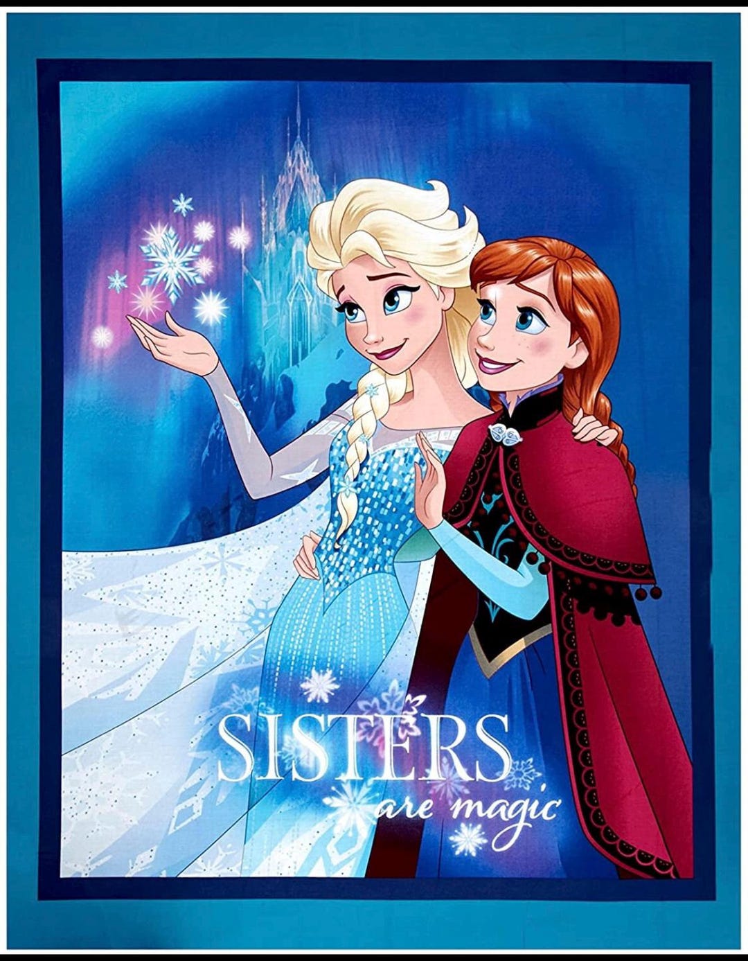 Frozen Elsa and Anna Quilt Panel - Etsy