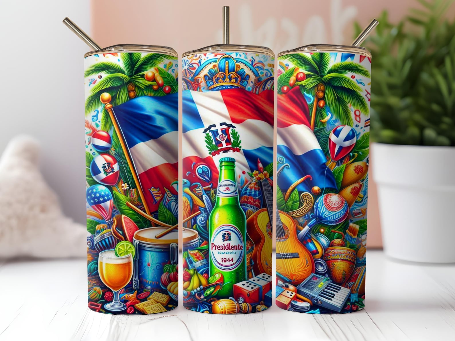 Dominican Republic Flag Tumbler Wrap PNG: 20oz Skinny Tumbler ...
