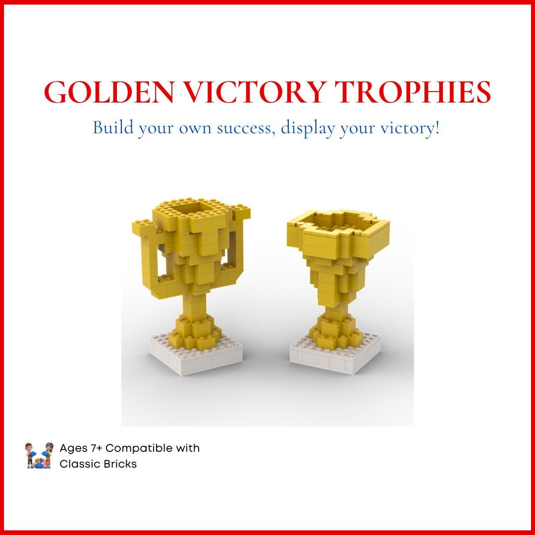 Brick-built Golden Victory Trophies | Building Guide (digital Download ...