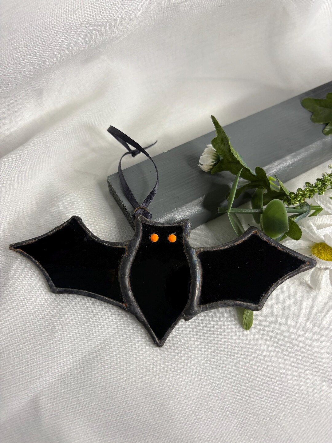 Halloween Stained Glass Bat Sun Catcher - Etsy