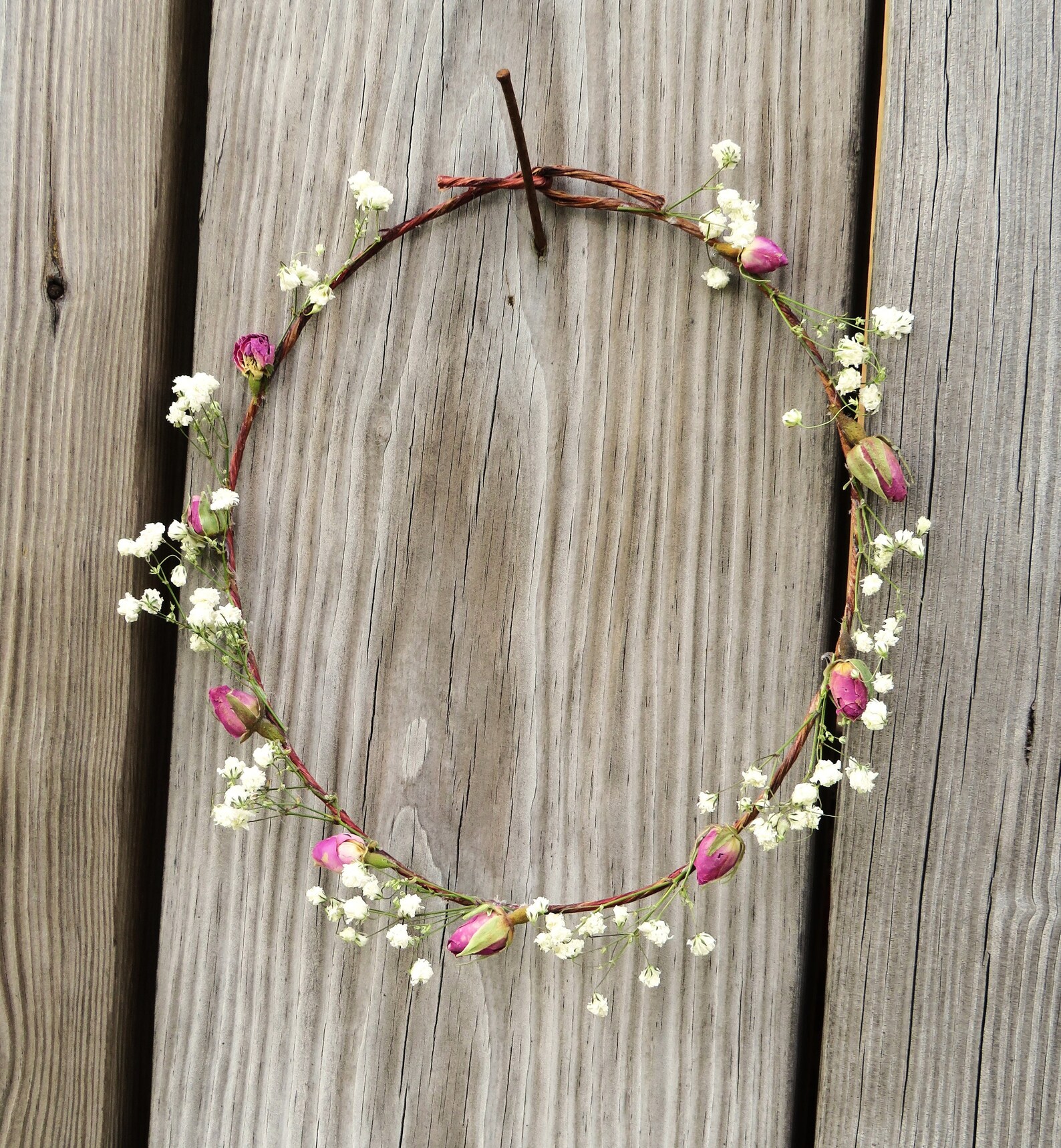 Flower Crown Rosebud Real Dried Flowers Dried Flower Crown - Etsy