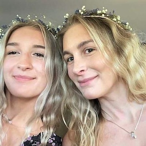 Real Dried Babys Breath and Statice Flower Crown: Ivory Wedding Tiara ...