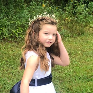 Real Dried Babys Breath and Statice Flower Crown: Ivory Wedding Tiara ...