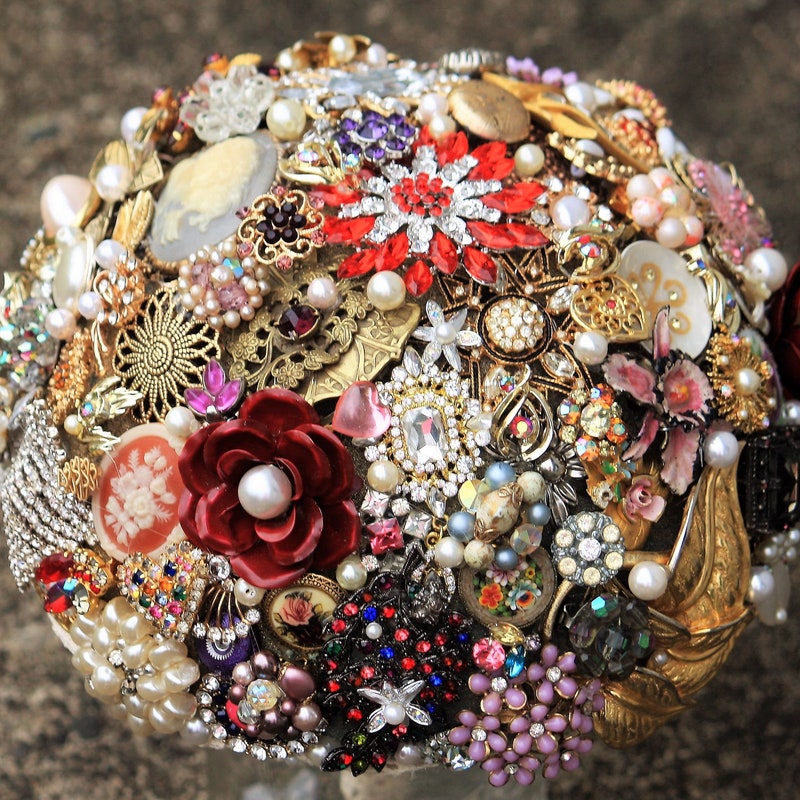 Broach Bouquet - Etsy