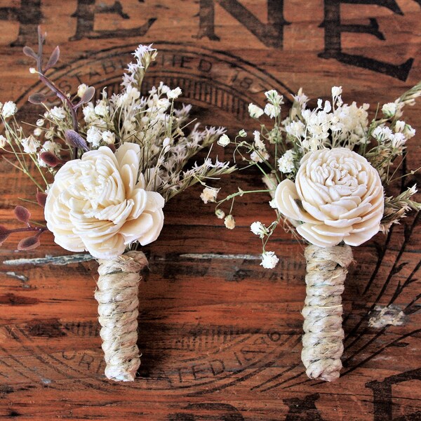 Ivory Boutonniere - Etsy